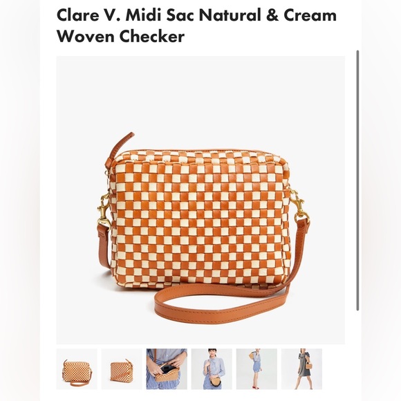 Clare V | Bags | Clare V Cream Checkered Midi Sac | Poshmark